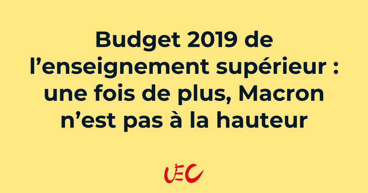 Budget 2019 de l’enseignement supérieur : une fois de plus, Macron n ...